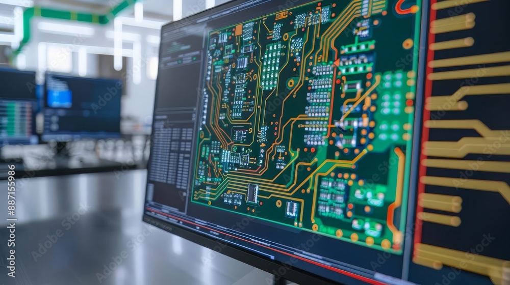 Electronic Print Circuit board Circuit Schematic Detailed circuit ...