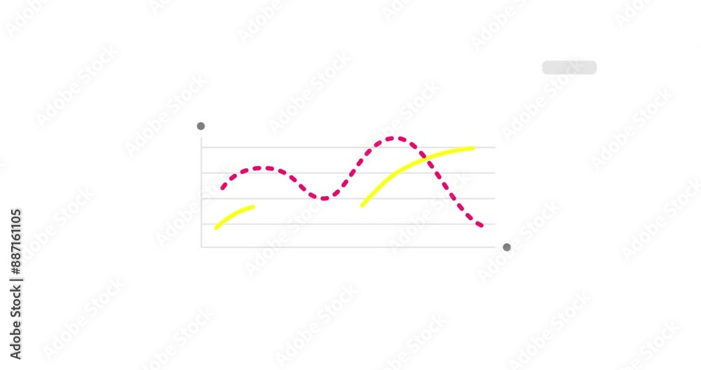 Loop animation of simple graph. Animated Infographic on white ...