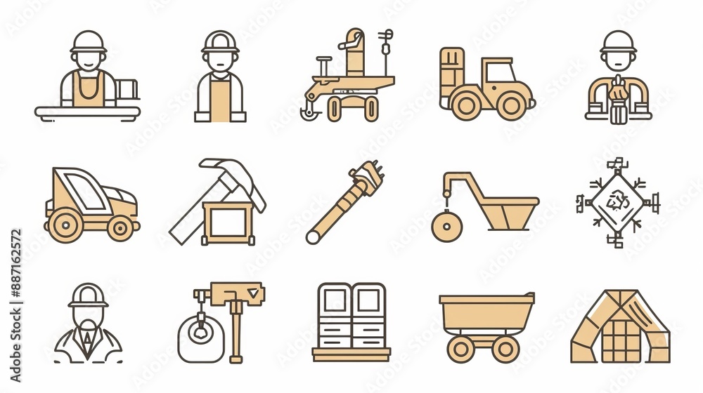 The image contains cartoon-style icons illustrating various ...