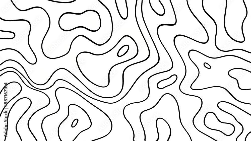 contours Geographic mountain topography vector illustration ...
