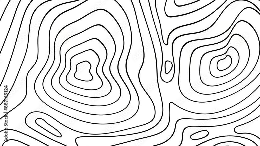 contours Geographic mountain topography vector illustration ...