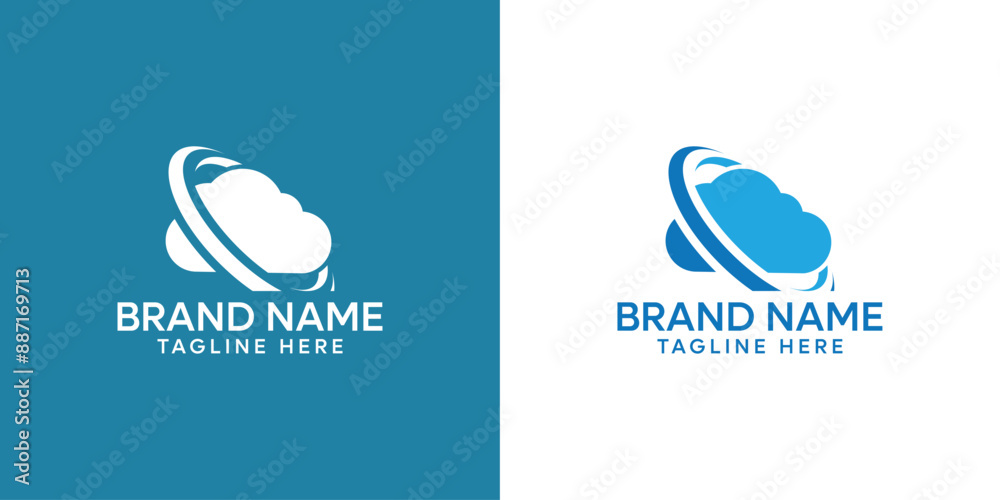 Cloud logo vector for software house, software developer, web developer ...