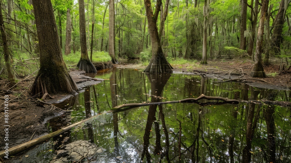 Just beyond the river sink are sinkholes filled by the Santa Fe River ...