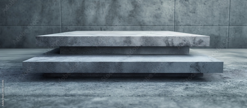 Layered Concrete Platform A multi-layered concrete platform with a ...