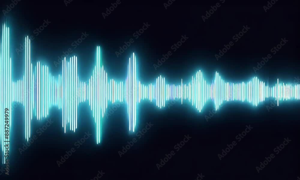 Digital Audio Spectrum Sound Wave Equalizer Effect Animation Alpha ...