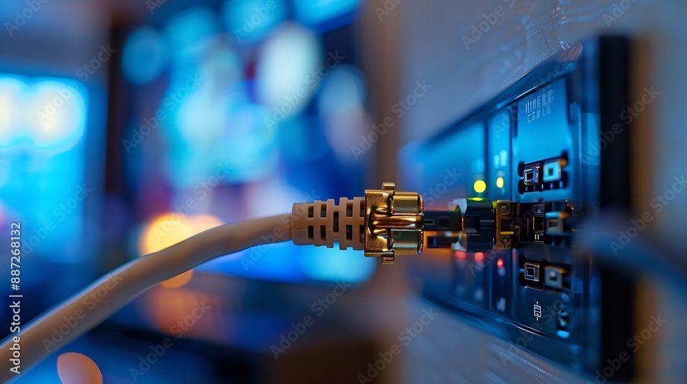 A modern tv cable connection Antenna splitter and system with TV ...