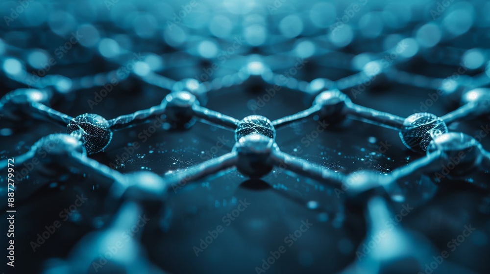 Abstract Atomic lattice, Molecular grid of graphene, Graphene atomic ...