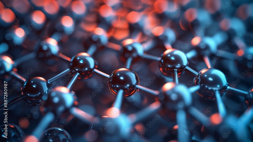 Abstract Atomic lattice, Molecular grid of graphene, Graphene atomic ...