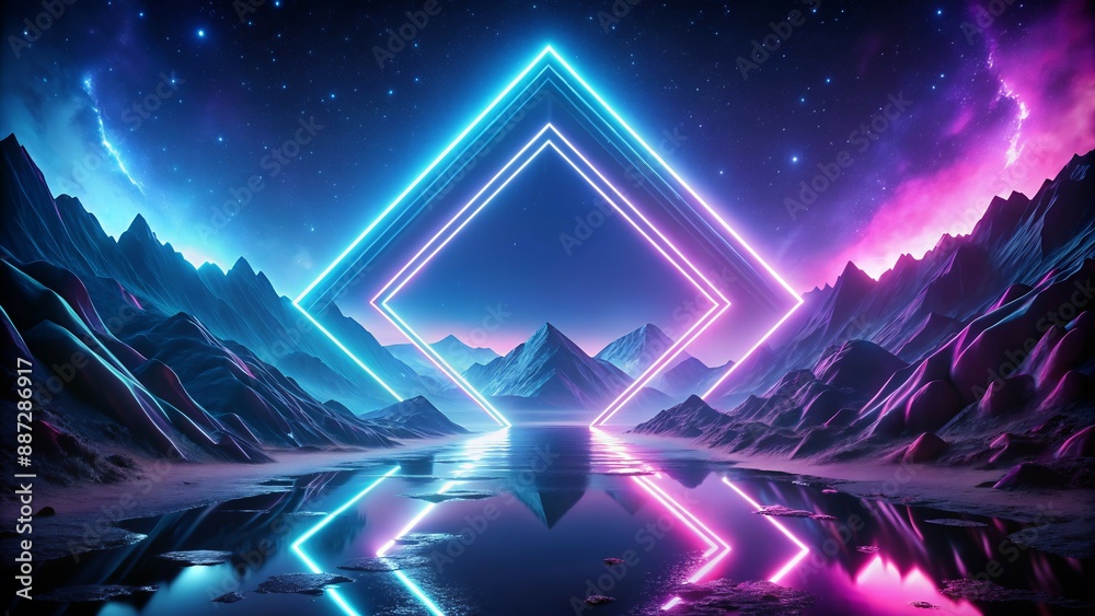 This captivating wallpaper features a mesmerizing 3D scene with a ...