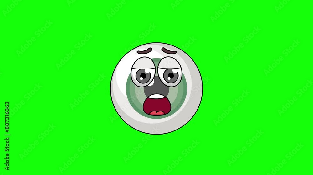 eyeball cartoon with relief, exhaustion, or a sigh of disappointment ...