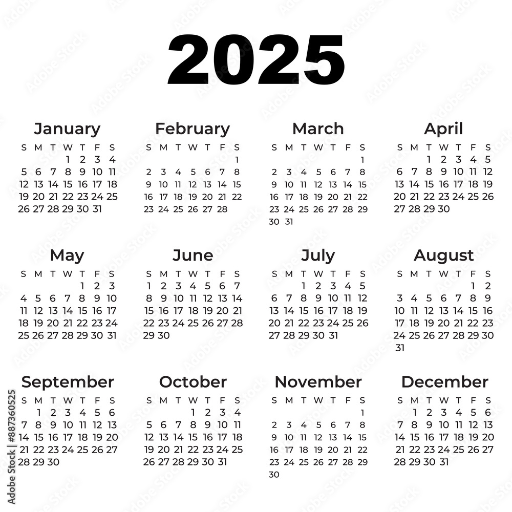 Calendar for 2025. Quarter calendar template for 2025 year. Wall ... Calendar for 2025. Quarter calendar template for 2025 year. Wall ...