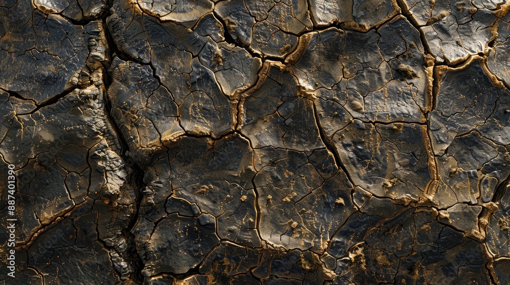 texture of a crack in ground soil thickening drought land so long ...