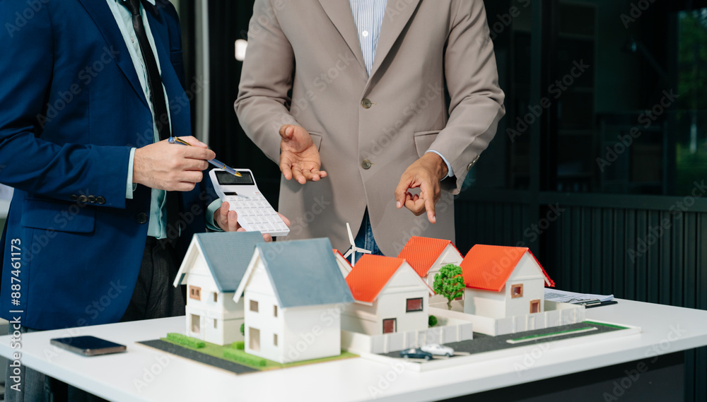 balancing the property sector The real estate agent is explaining the ...