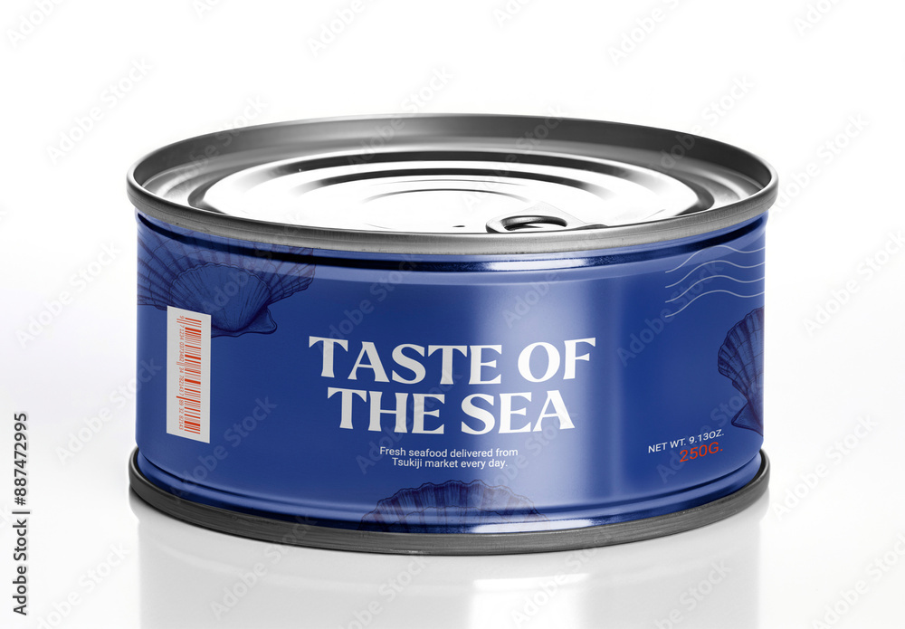 Product Packaging Canned Food Label Mockup With Generative AI Stock ...