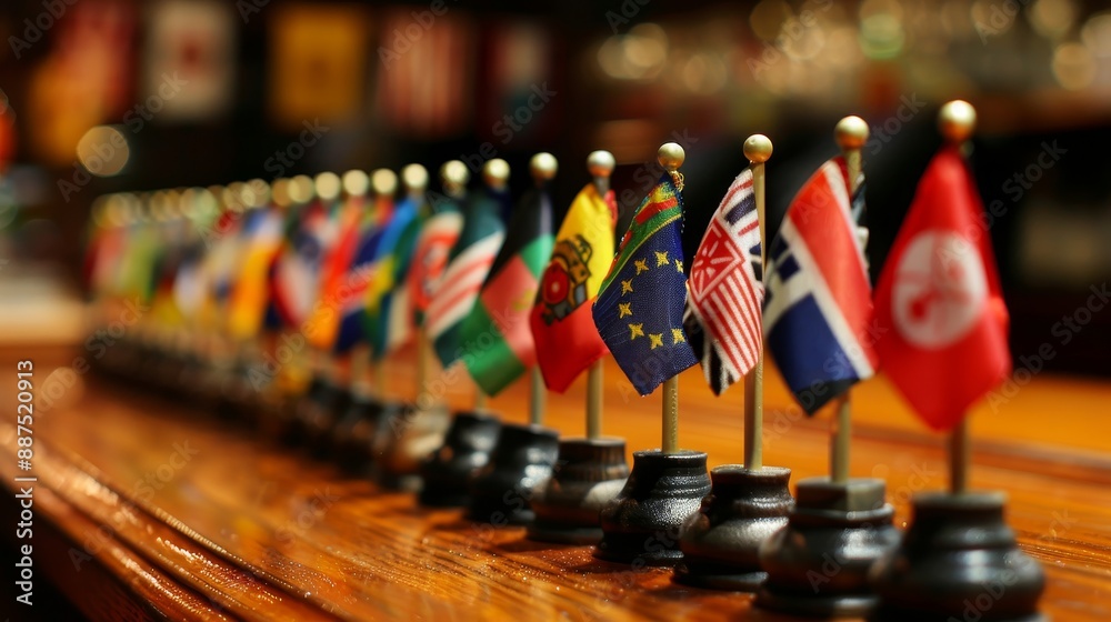 International flags display array of world flags exhibited for public ...