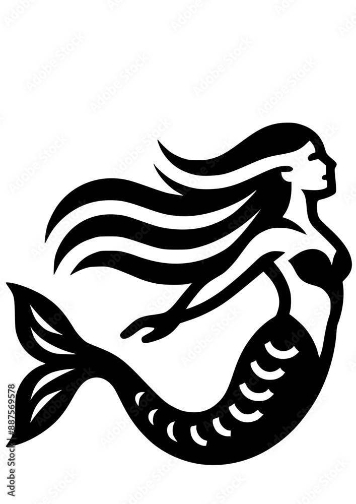 Mermaid SVG, Mythical SVG, Nautical SVG, Sea SVG, Ocean SVG, Sailor SVG ...