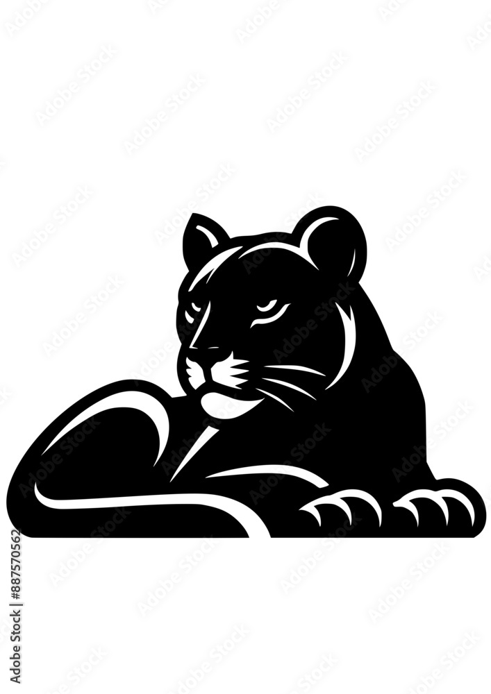 Vecteur Stock Puma Animal SVG, Cat SVG, Tiger SVG, Cat SVG, Dangerous ...