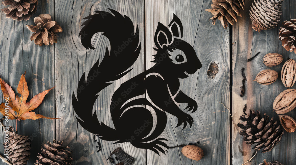 Adorable squirrel cut art perfect for forest-themed designs. Digital ...