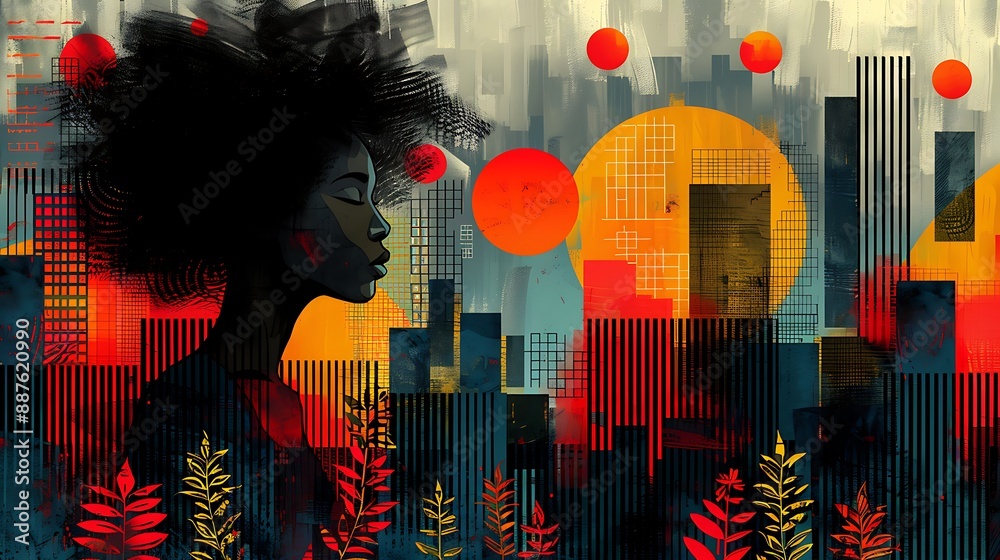 Subtle, neutral-colored vector illustrations representing an emerging ...