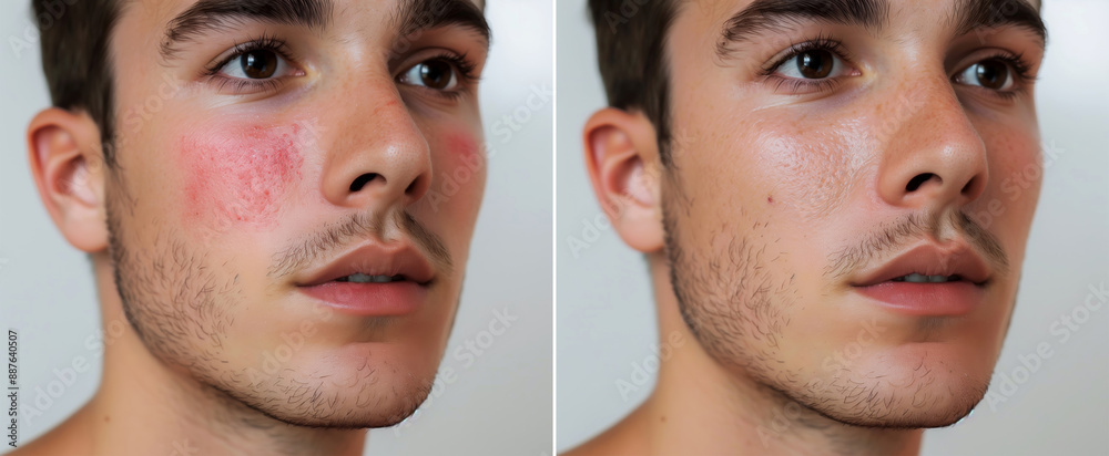 Foto de Rosacea & Skin Conditions : Men's Faces, Before After Treatment ...