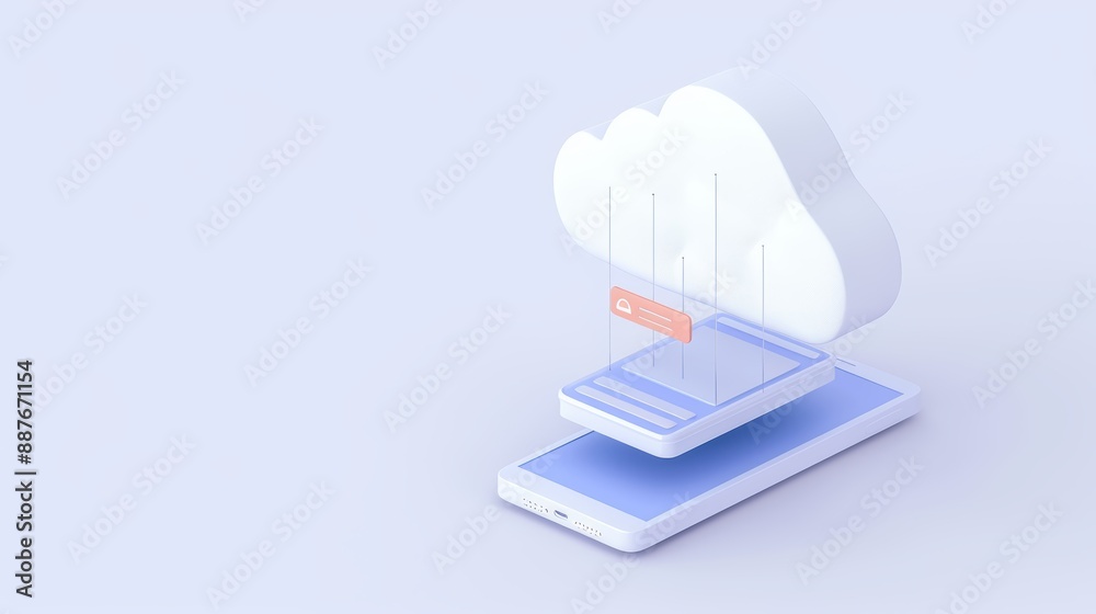 Mobile devices syncing with cloud database, high-resolution photo, flat ... Mobile devices syncing with cloud database, high-resolution photo, flat ...