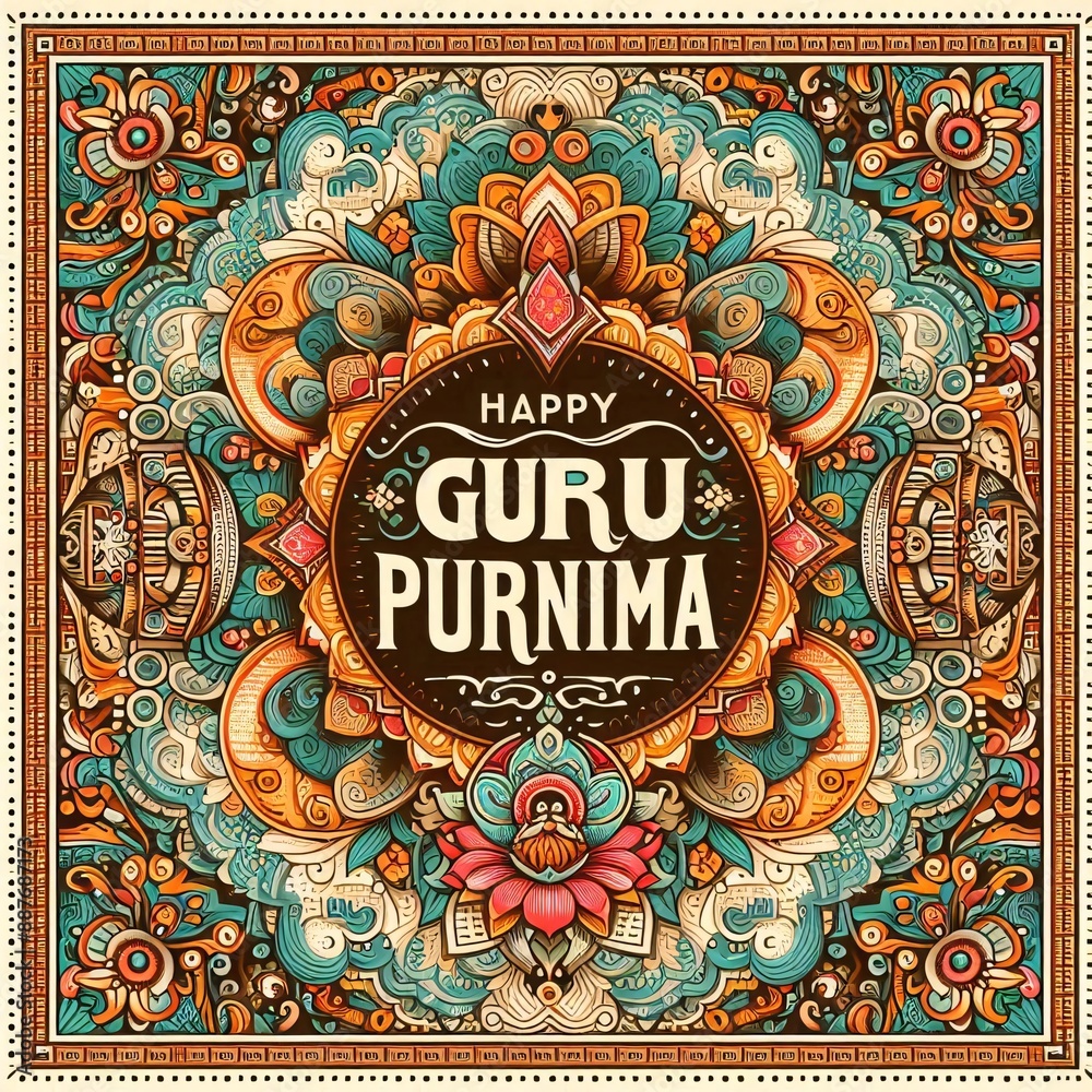 Illustration with Traditional Indian Patterns and Motifs - Central ...