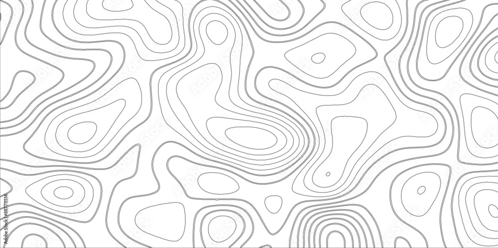 Lines Topographic contour lines vector map seamless pattern. Geographic ...
