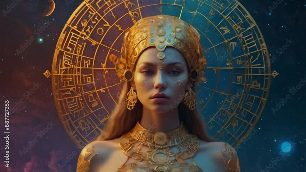 In the sky, the Zodiac characters shine with a magical beauty. These ...