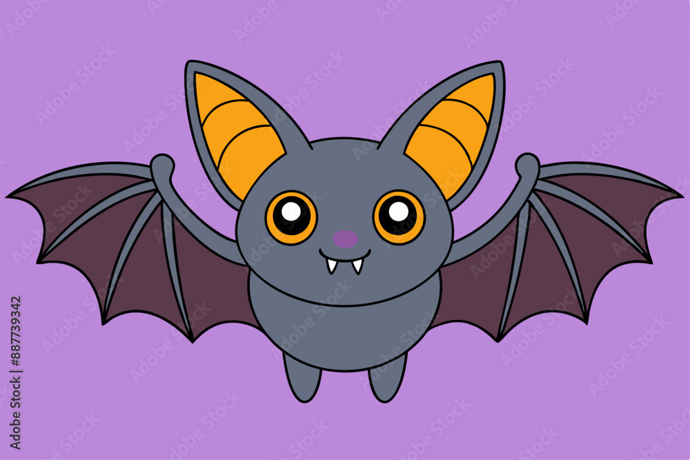 Adorable Bat Vector Graphic For Web And Print , Premium Bat ...