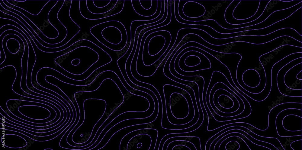 Topographic canyon geometric map relief texture with curved layers and ...