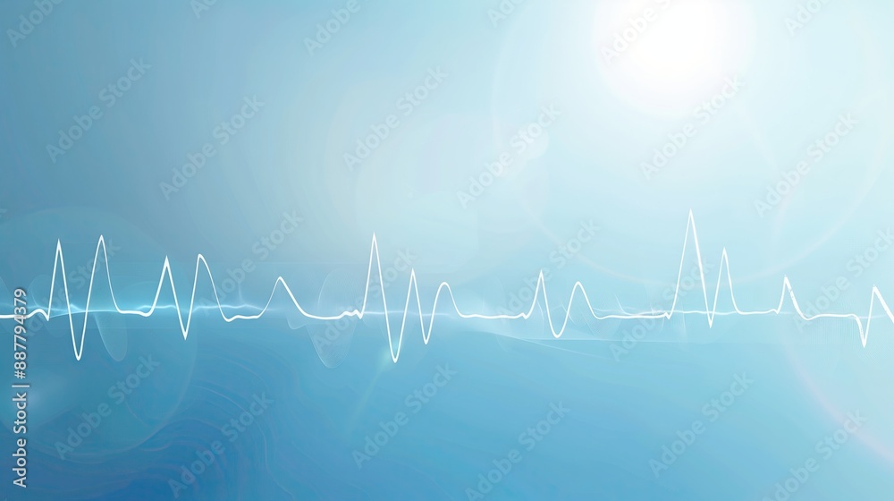 Medical background with clear heart graph illustration with clear highs ...