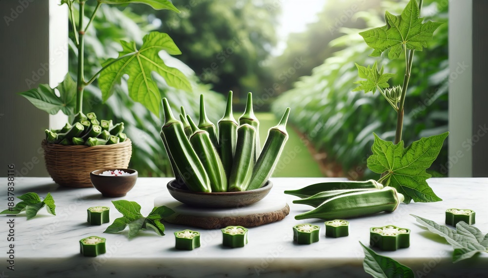 Rice stalks, rice stalks, eggplant, ginseng, Korean ginseng, yardlong ...