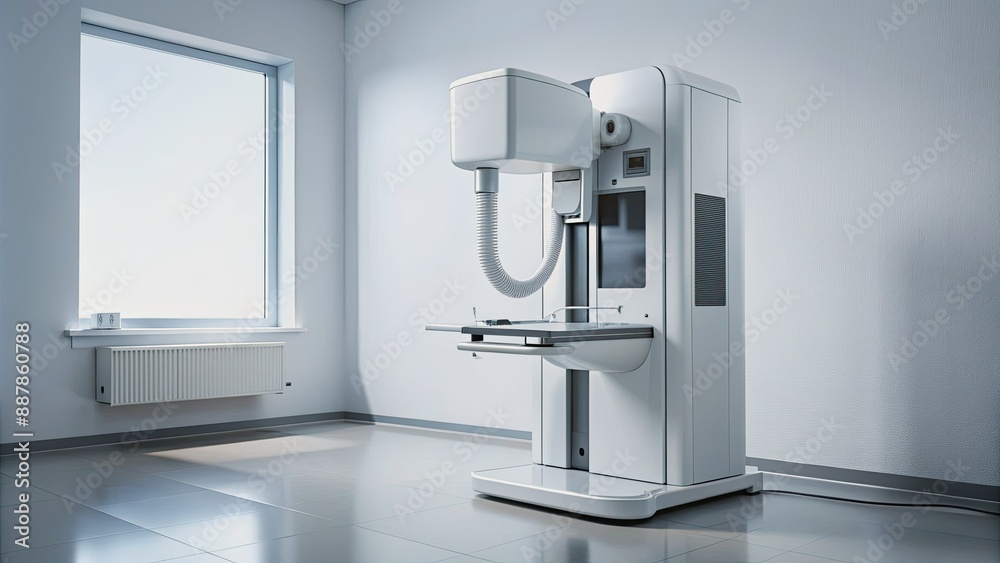 High-tech mammography machine with advanced digital display and ...