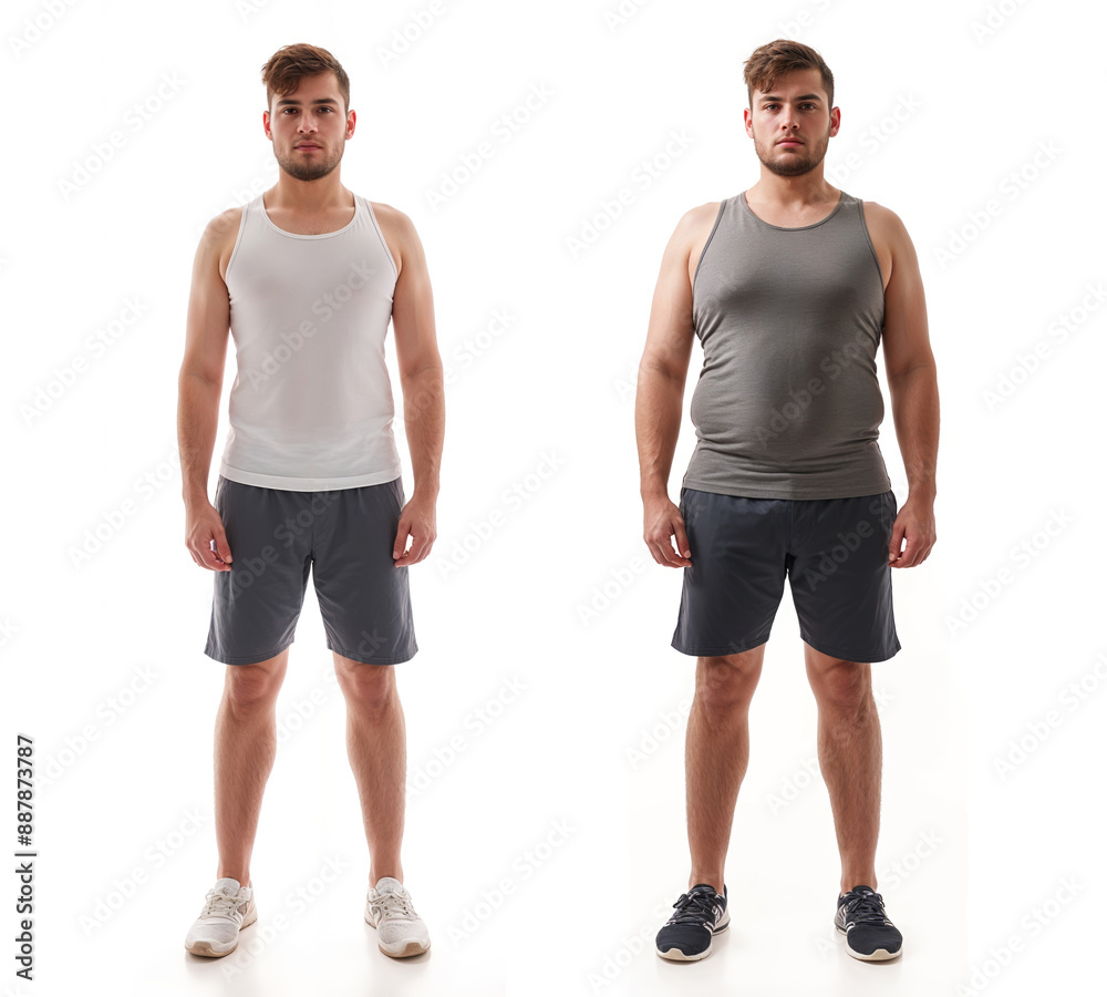 Before and after weight loss transformation of overweight man to slim ...