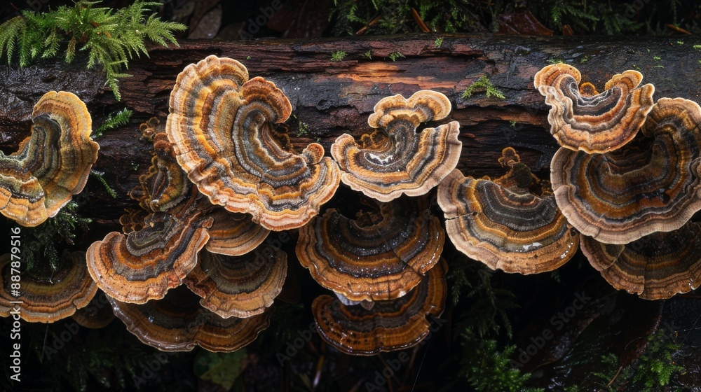 The species of turkey tail mushroom is Trametes versicolor. In the ...