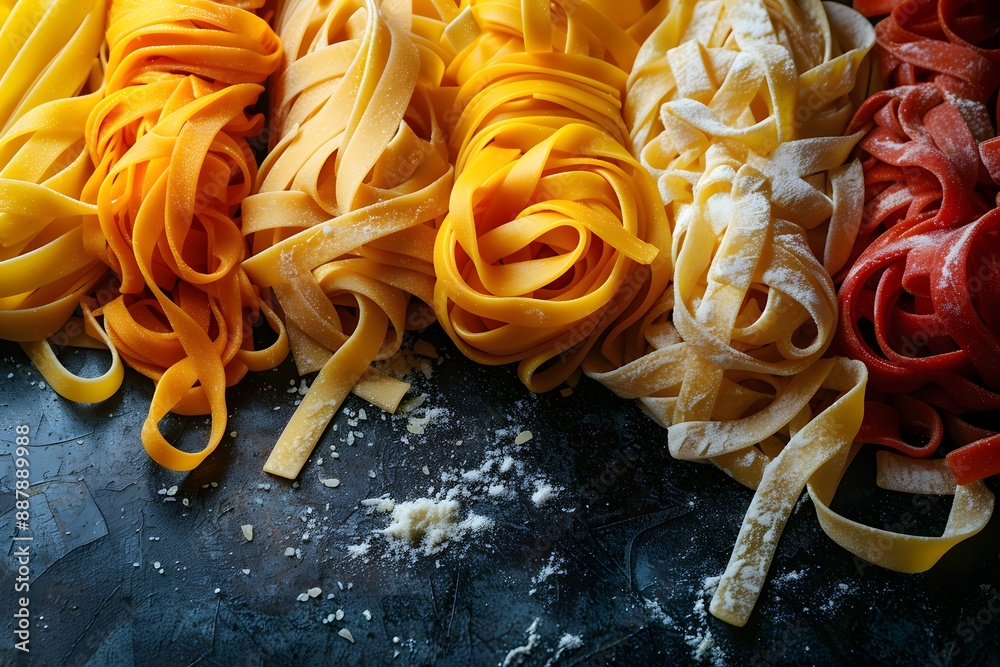 Assorted Fresh Pasta Ribbons - Vibrant Italian Cuisine for Food ...