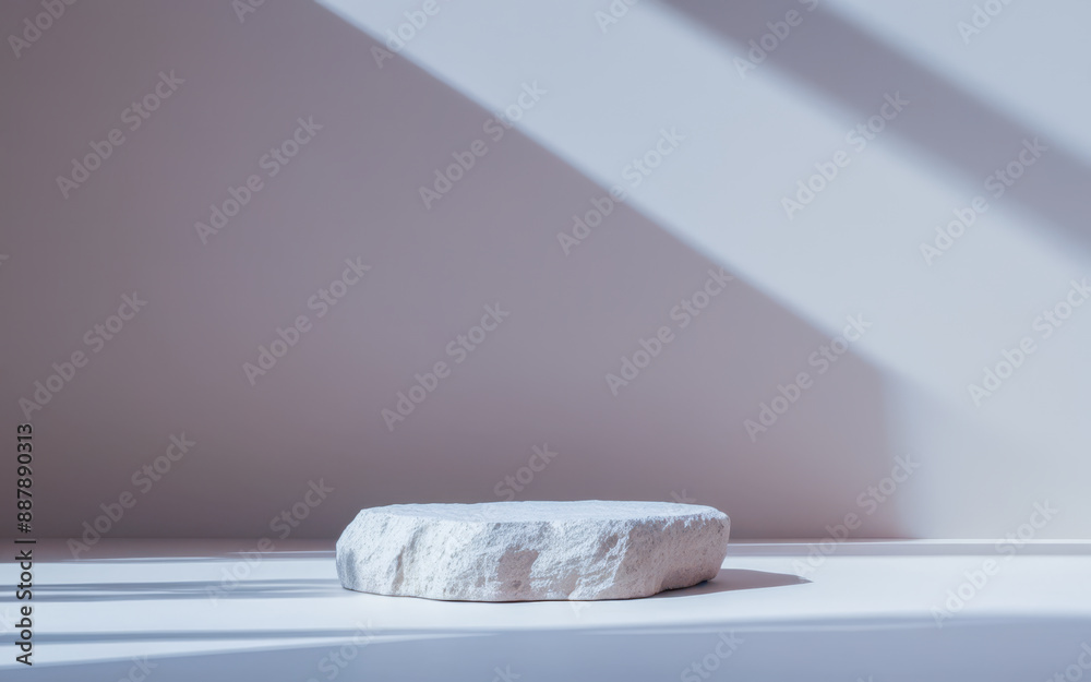 Modern Monochrome Product Display Podium for Commercial Use, Shadow on ...