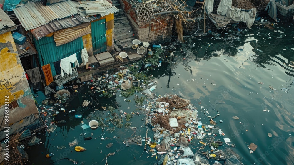 Household garbage illegally dumped into bodies of water polluting the ...