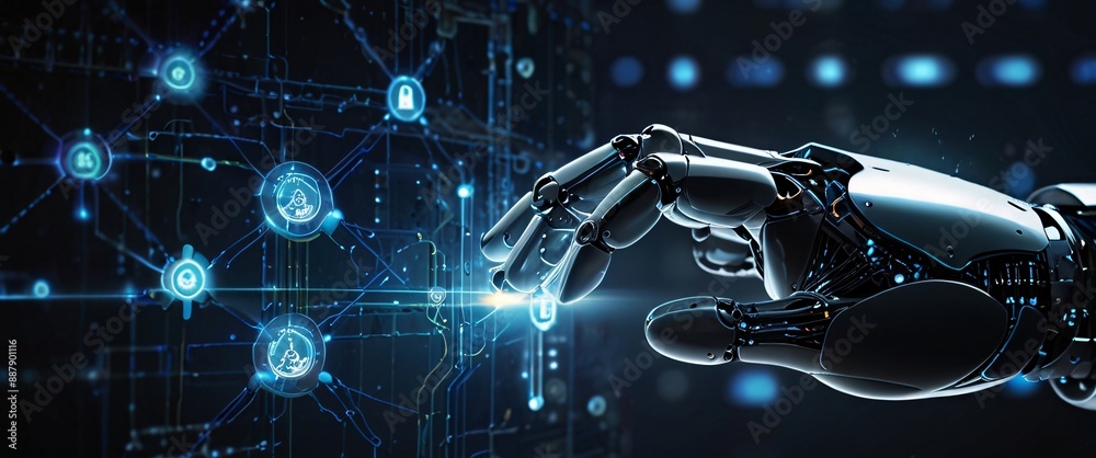 artificial intelligence futuristic innovation robot connection ... artificial intelligence futuristic innovation robot connection ...