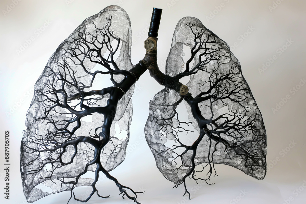 Human lungs, with delicate alveoli expanding and contracting with each ...