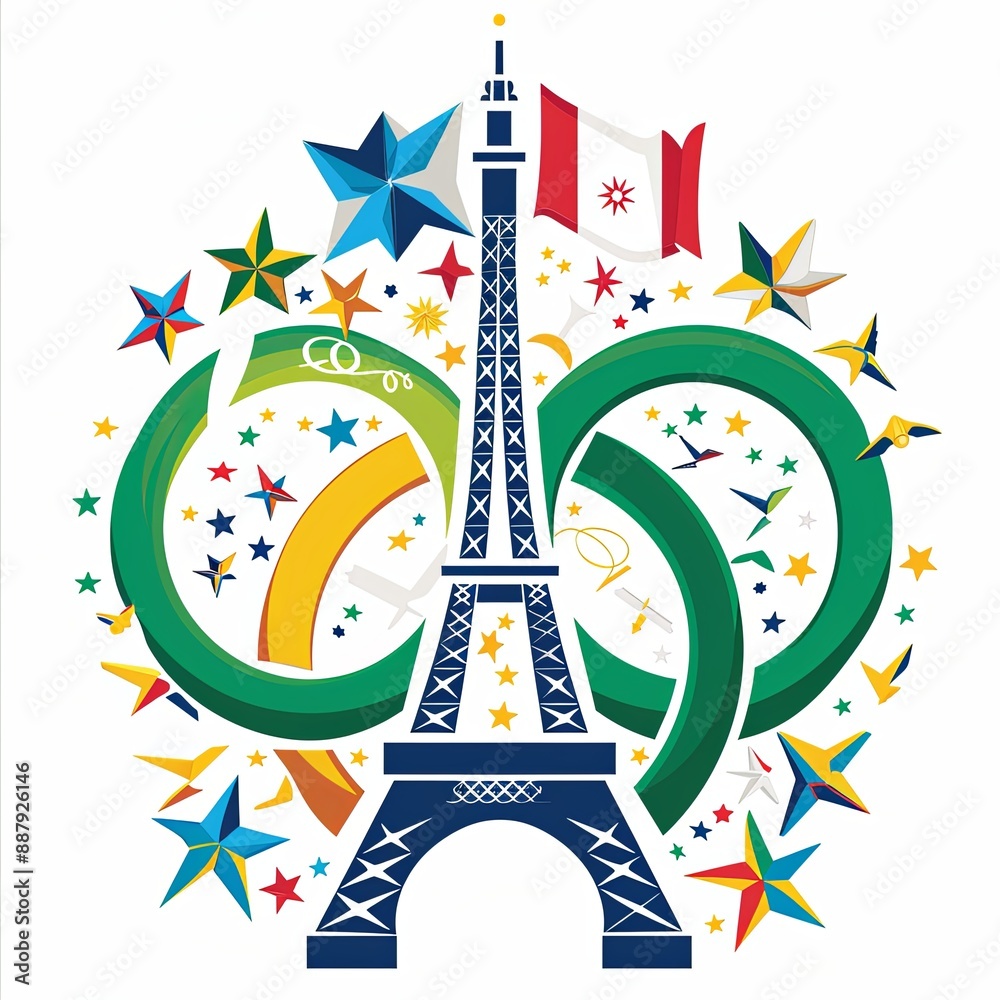 Islamabad Pakistan Olympic Games 2024 in Paris Banner. Official logo of ...
