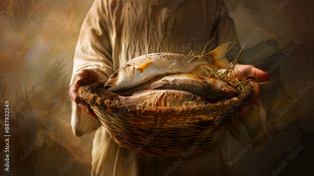 Miracle of the Loaves and Fishes , Jesus feeding the multitude Biblical ...