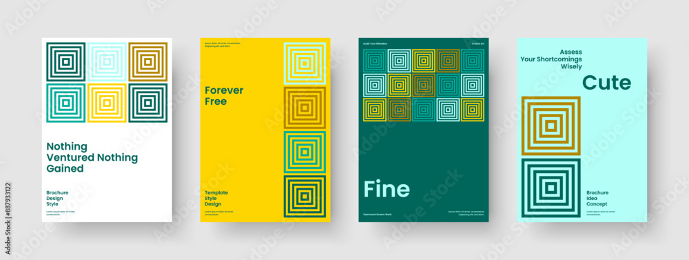 Modern Poster Layout. Geometric Brochure Design. Isolated Background ...