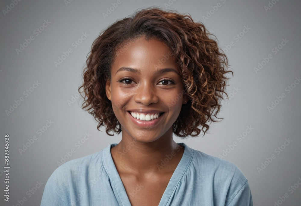 Portrait view of a regular happy smiling Haiti woman, ultra realistic ...