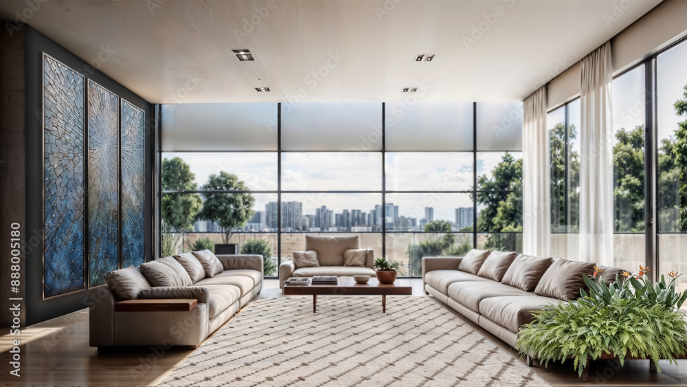 Contemporary modern interior of conference hall, exhibition hall ...