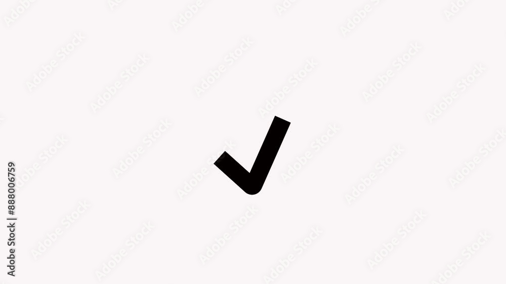tick mark animation. Yes tick. Correct check mark symbol. 4k video ...