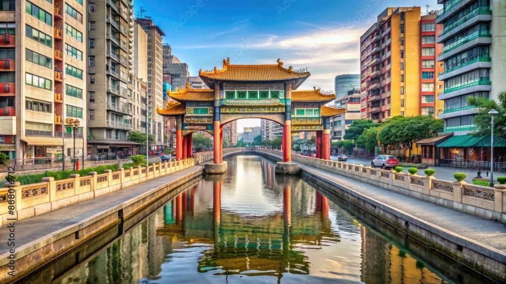 Foto de Binondo Chinatown Arch at the entrance from Jones Bridge over ...