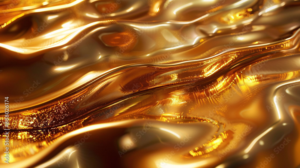 abstract 3d background with flowing liquid gold texture seamless golden ...