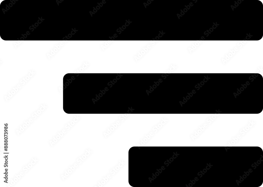 Vetor de Menu icon black flat and line vector UI Design Elements ...