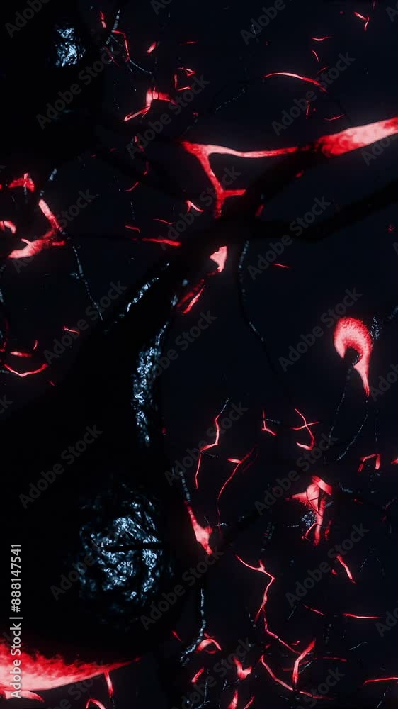 Vertical 3d animation Depicting neurons firing electrical impulses ...